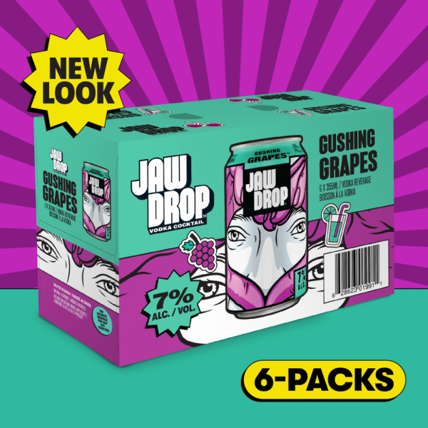 Jaw Drop Gushing Grapes 6 Pack - WOW Liquor Discounter